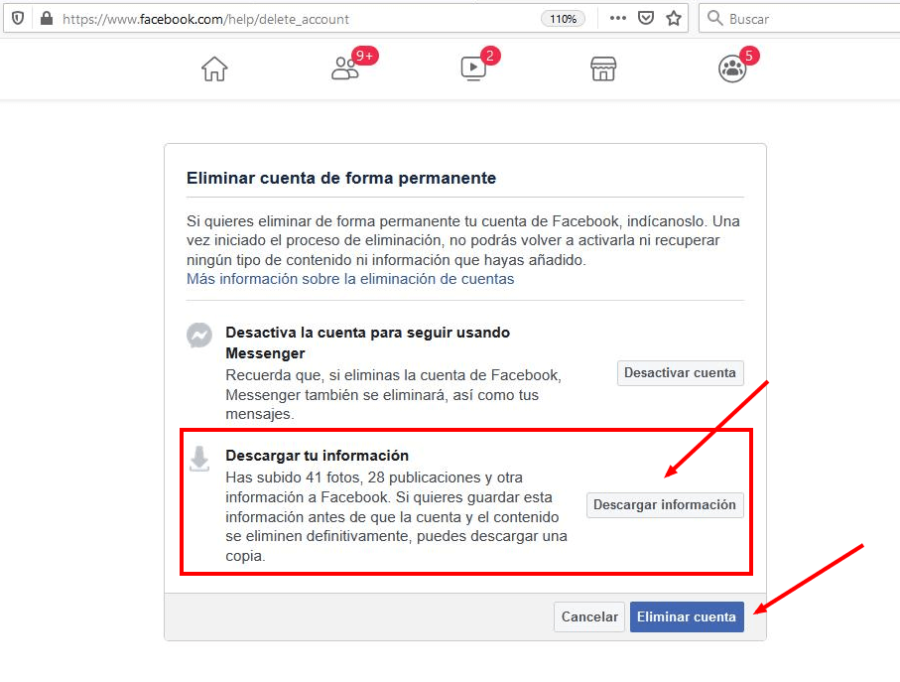 Cómo desactivar y eliminar una cuenta de Facebook paso a paso